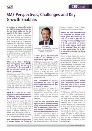 CII Policy Watch: MSME | PDF