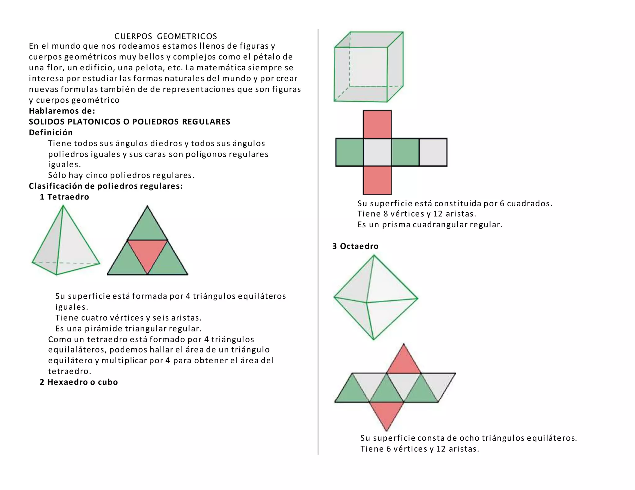 Poliedros regulares | DOCX