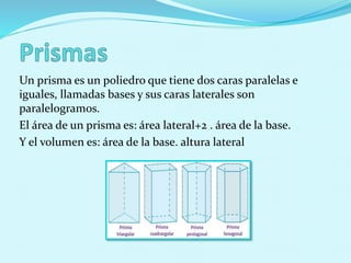Poliedros y cuerpos redondos | PPTX