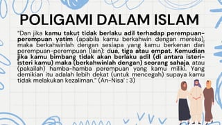 POLIGAMI DALAM ISLAM, CARA PERMOHONAN, KESAN POLIGAMI | PDF