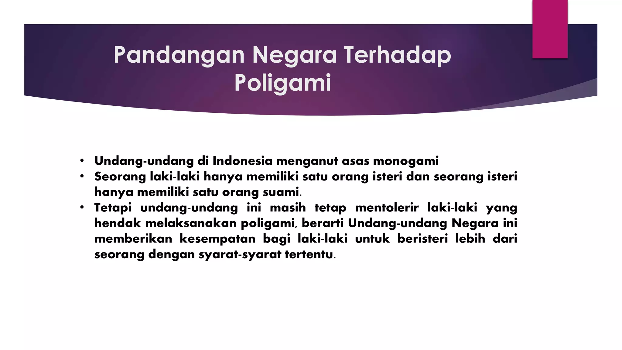Poligami dalam konsepsi bangsa dan negara | PPT