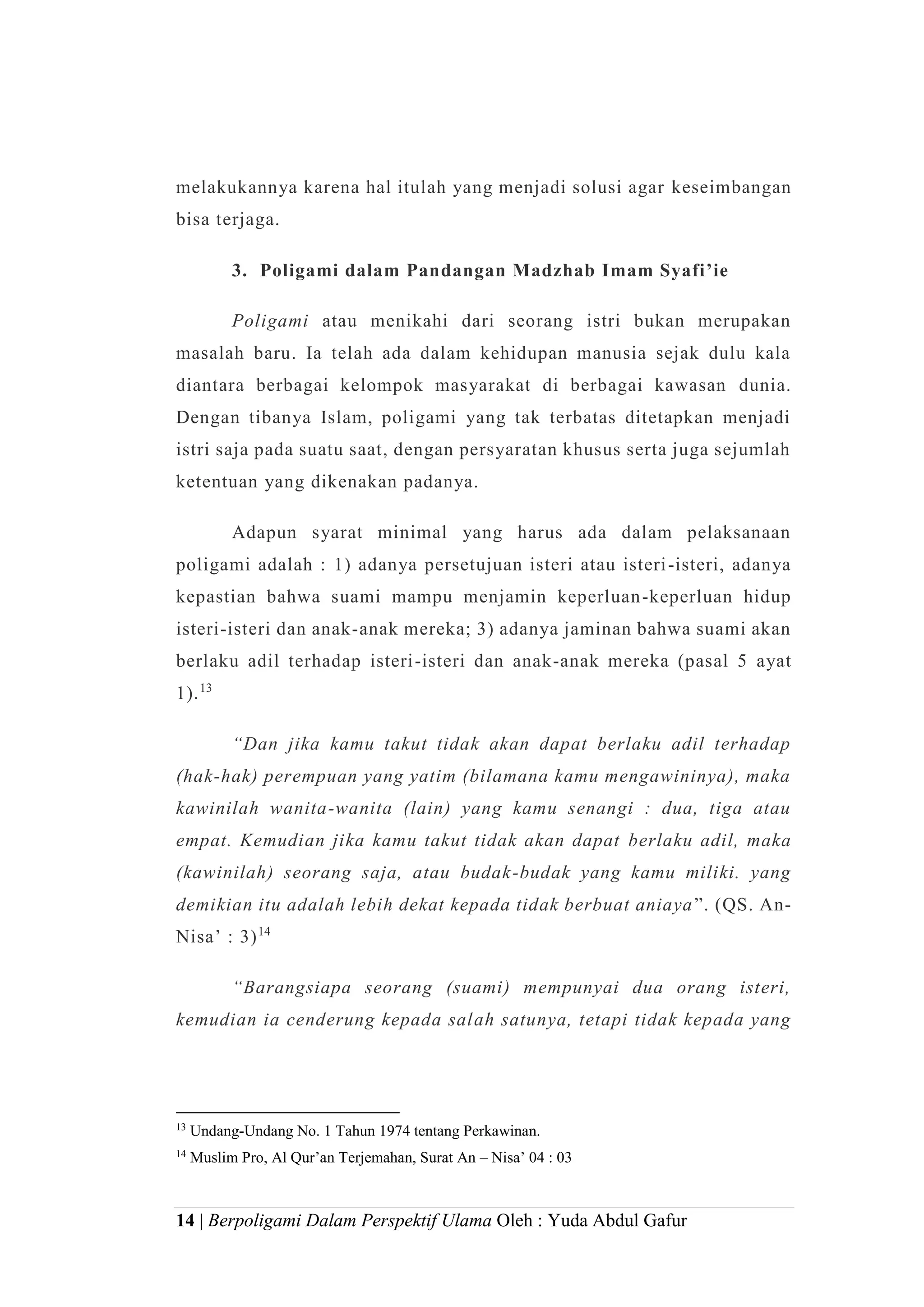 Poligami dalam perspektif ulama | PDF