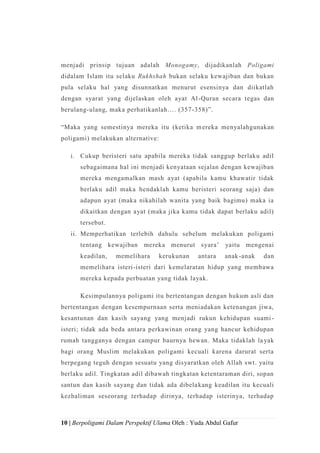 Poligami dalam perspektif ulama | PDF