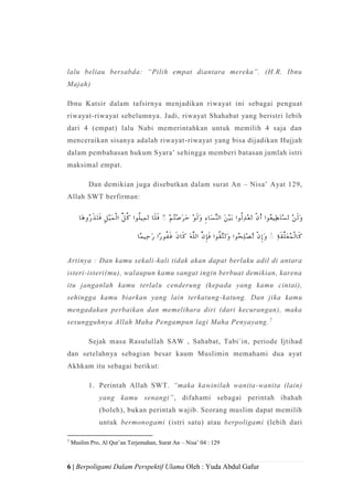 Poligami dalam perspektif ulama | PDF