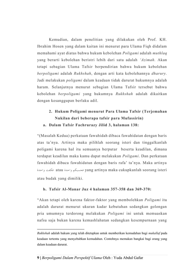 Poligami dalam perspektif ulama | PDF