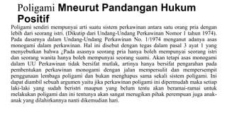 Poligami menurut hukum islam dan hukum positif | PPTX