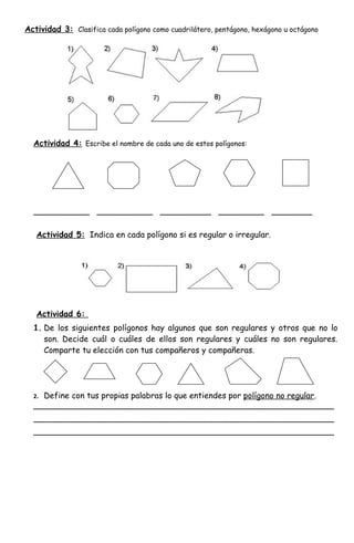 Poligonos actividades 5 primaria | PDF
