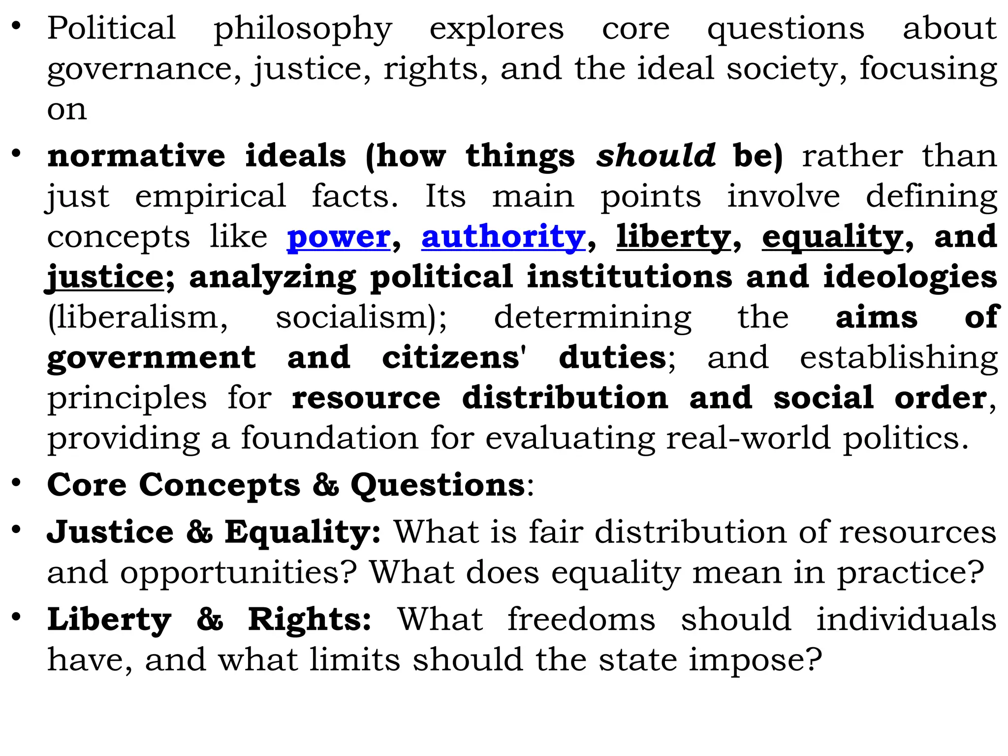 Political Philosophy - Notes for BALLB Degree Course | PPTX