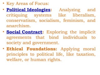 Political Philosophy - Notes for BALLB Degree Course | PPTX