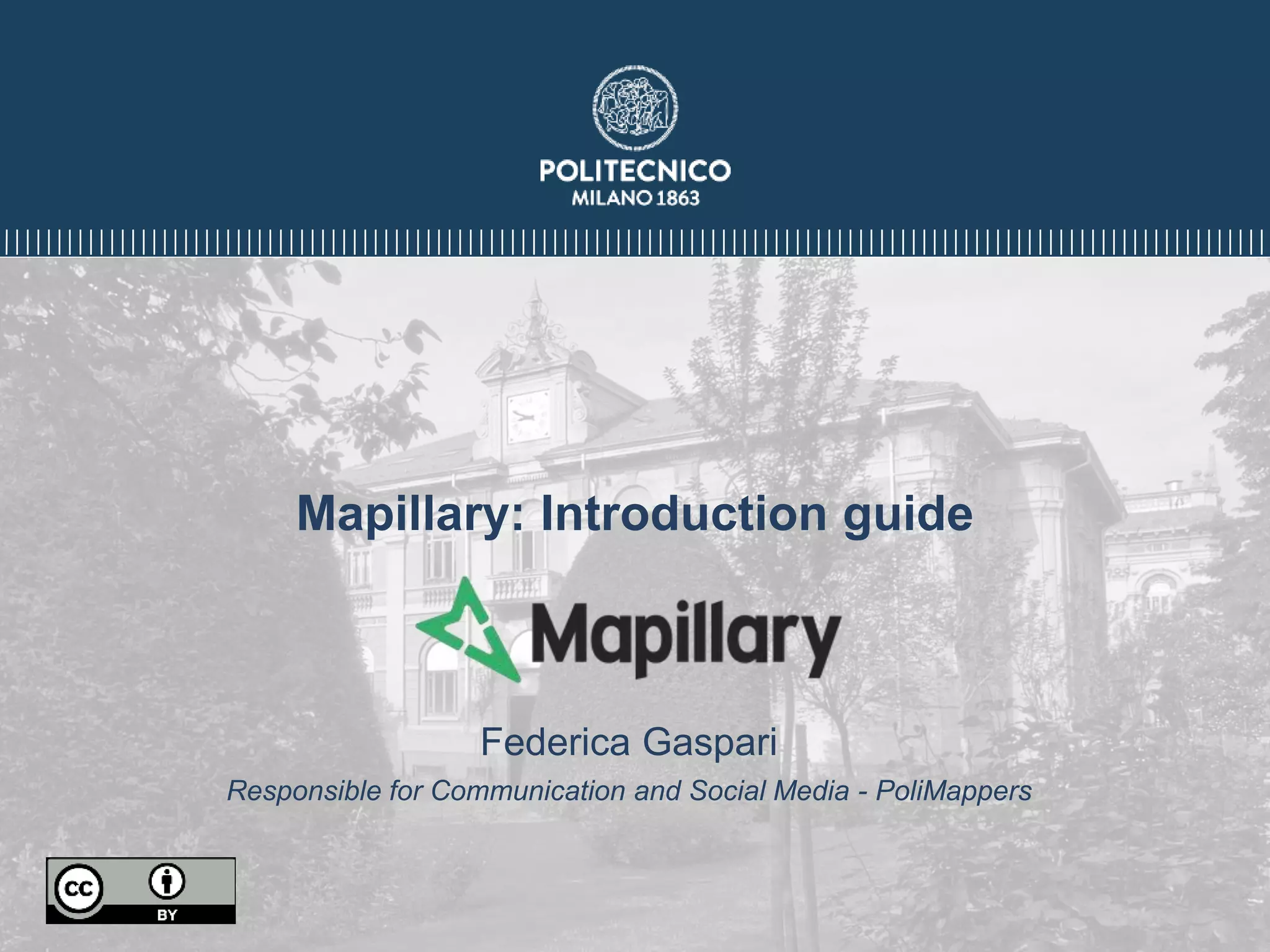 PoliMappers - Mapillary: Introduction guide | PPTX