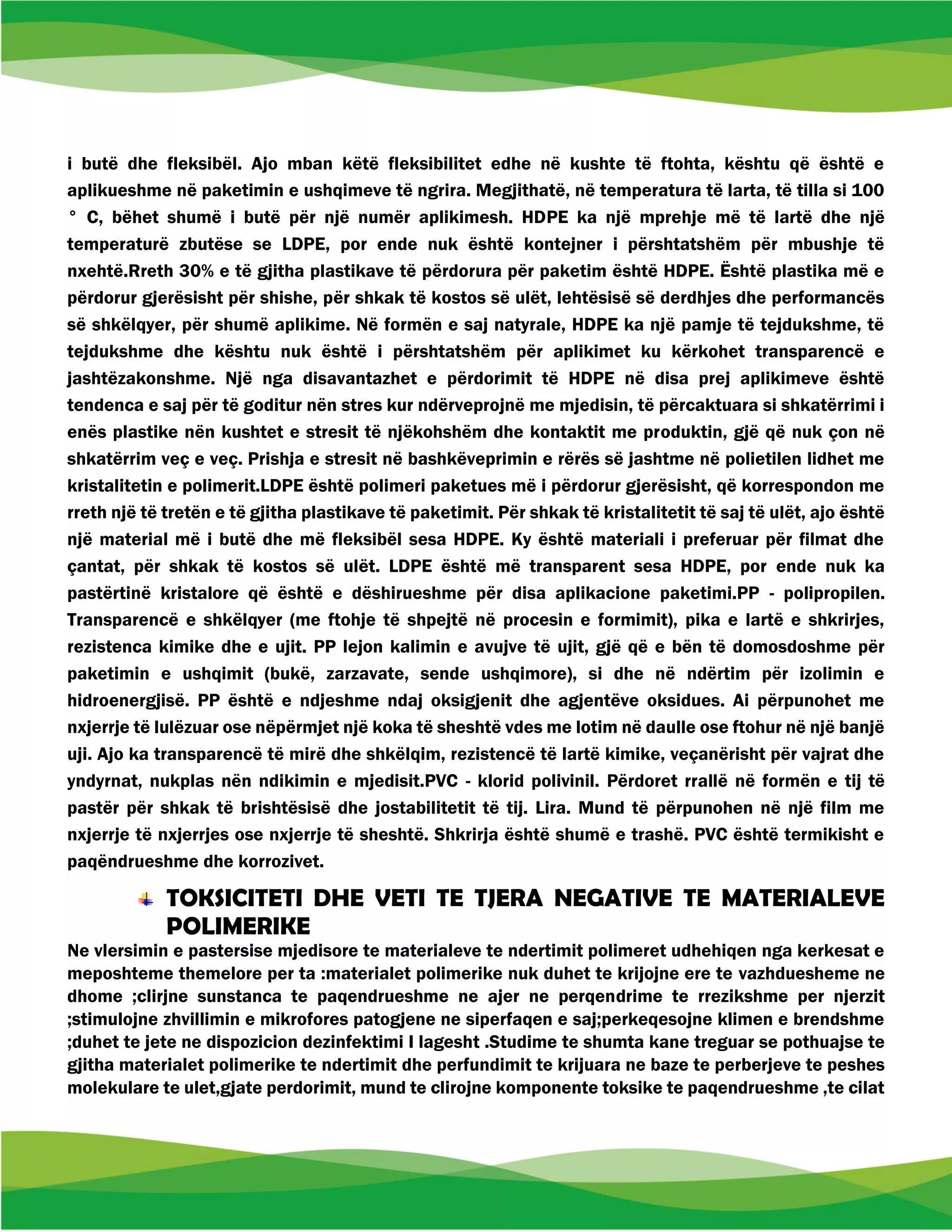 POLIMERET NE JETEN E PERDITSHME | PDF