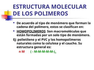 Definición,clasificación y descripción de polimeros sinteticos.ppt