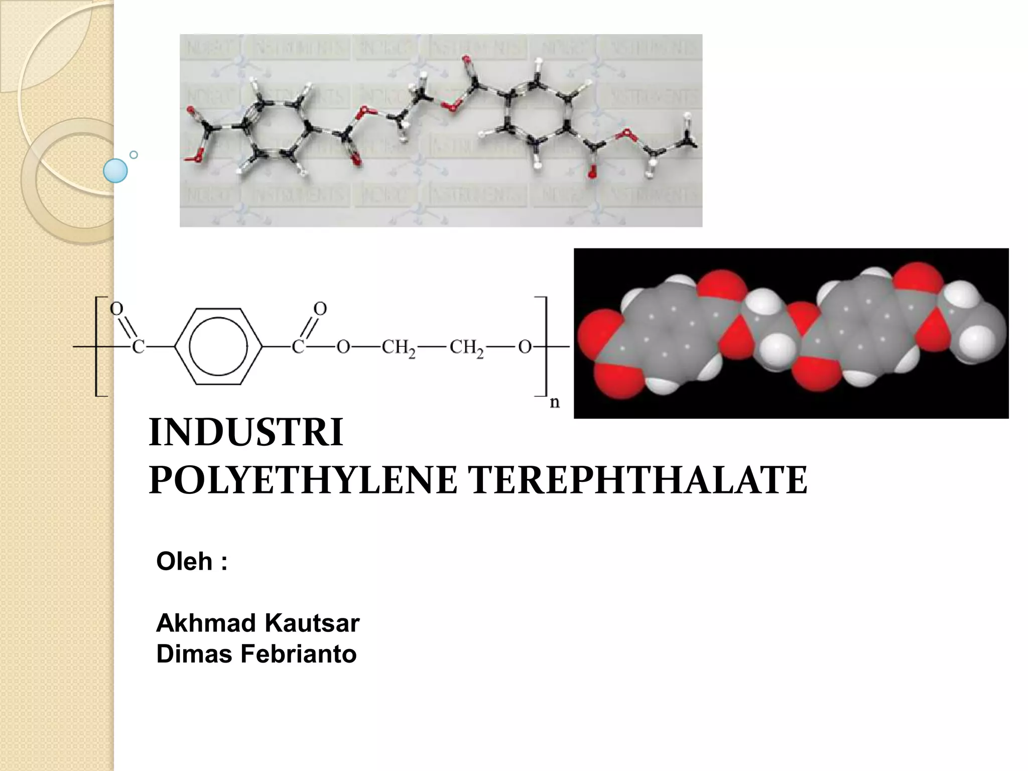 Polimer PET Polyethylene Terephthalate | PPTX