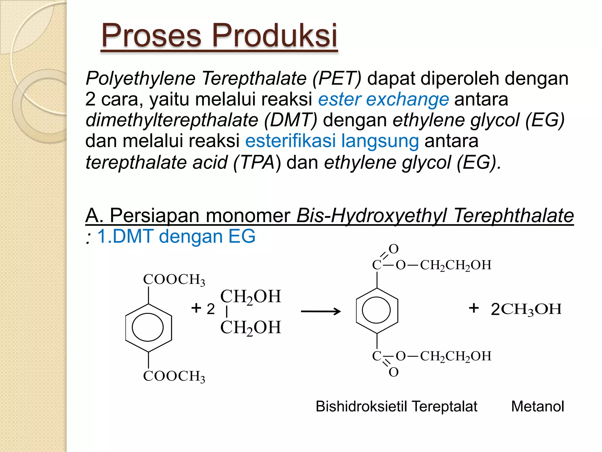 Polimer PET Polyethylene Terephthalate | PPTX