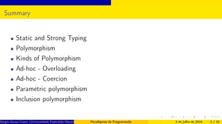 Polymorphism (Ad-hoc and Universal) | PDF