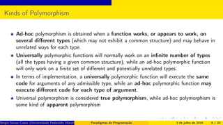 Polymorphism (Ad-hoc and Universal) | PDF