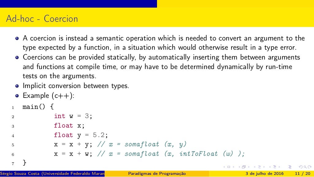 Polymorphism (Ad-hoc and Universal)