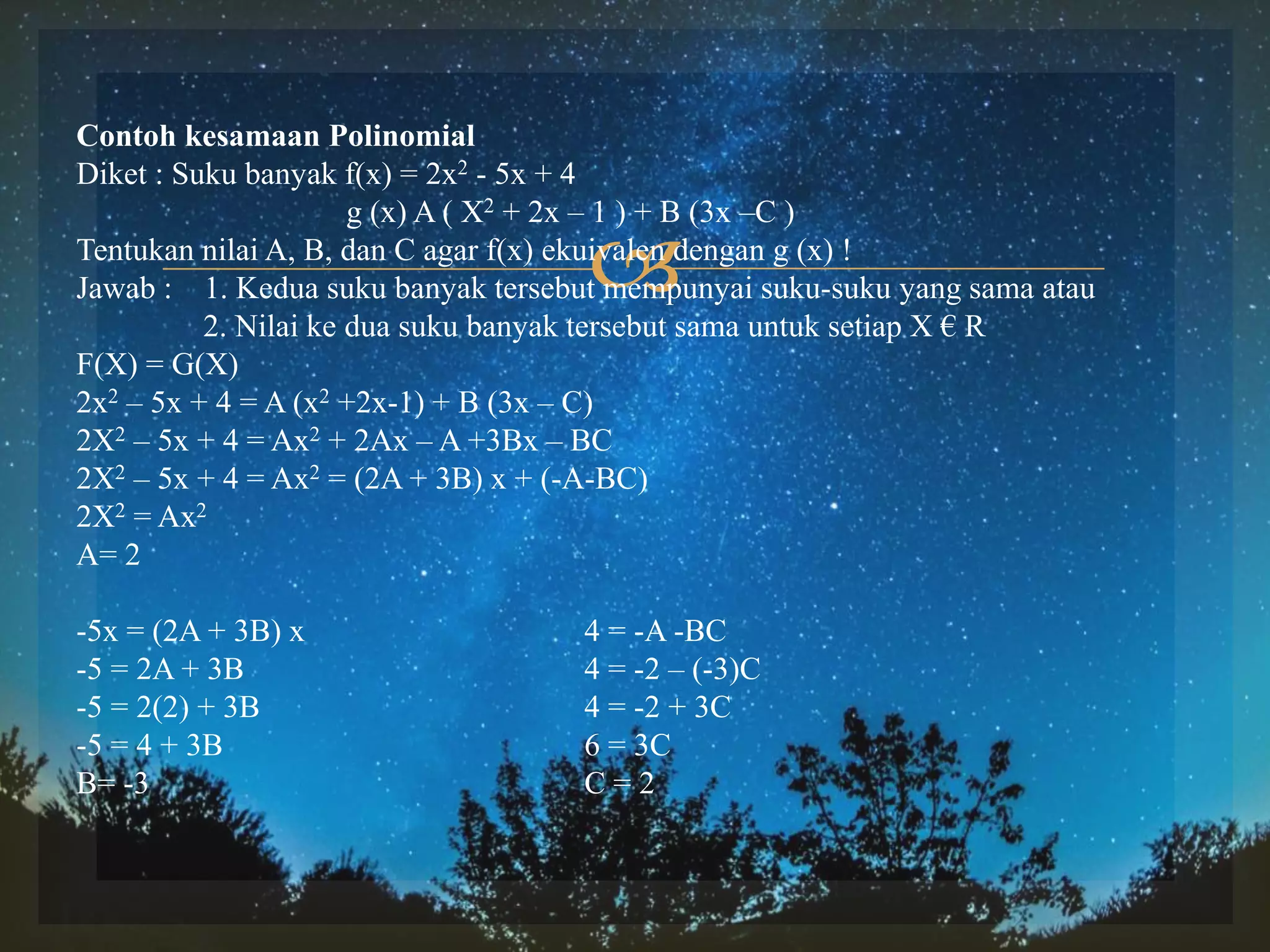 Polinomial editan | PPTX