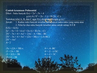 Polinomial editan | PPT
