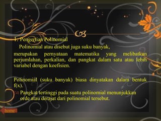 Polinomial editan | PPT