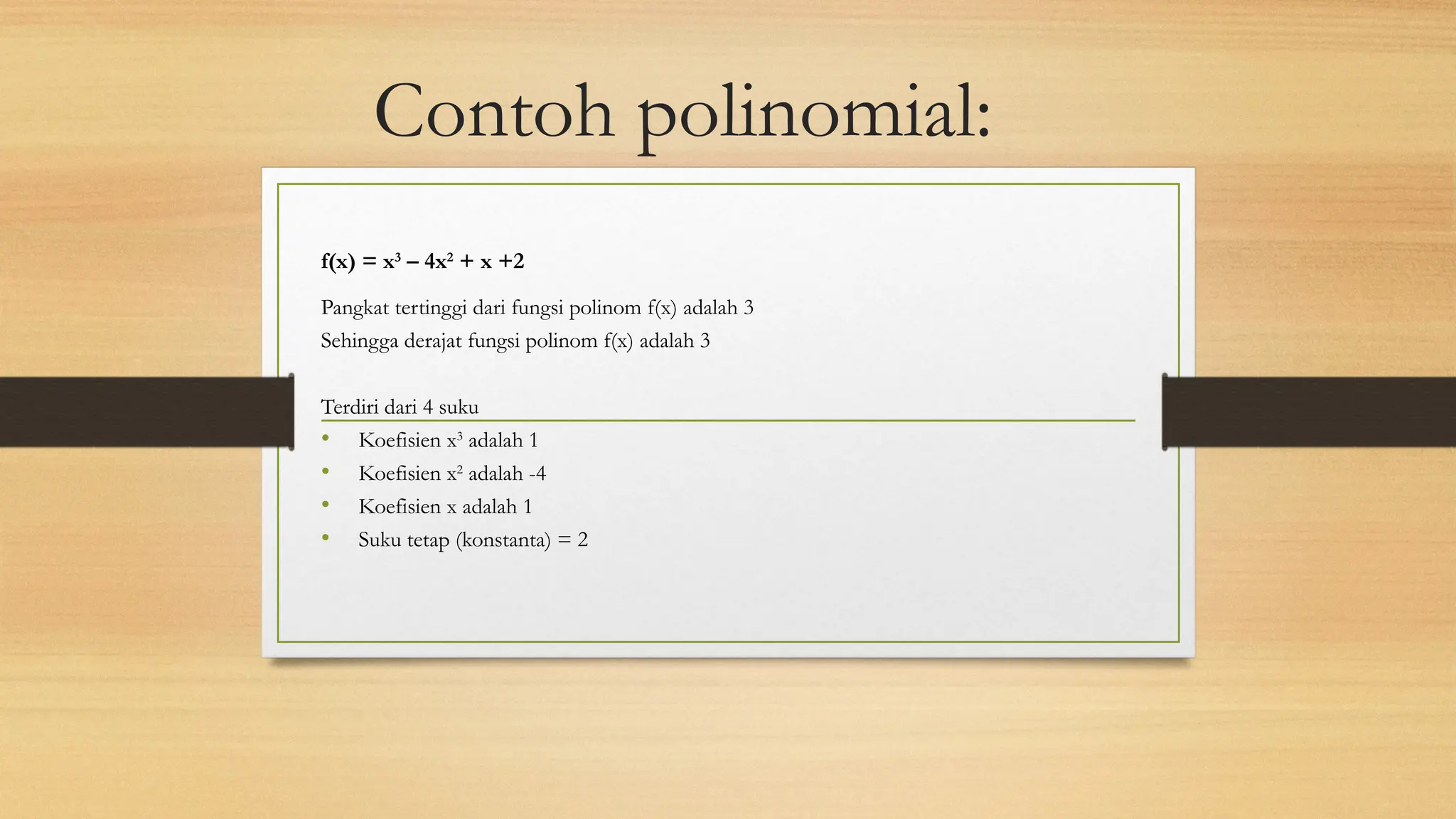 Polinomial materi matematika sma kelas 11 | PPTX