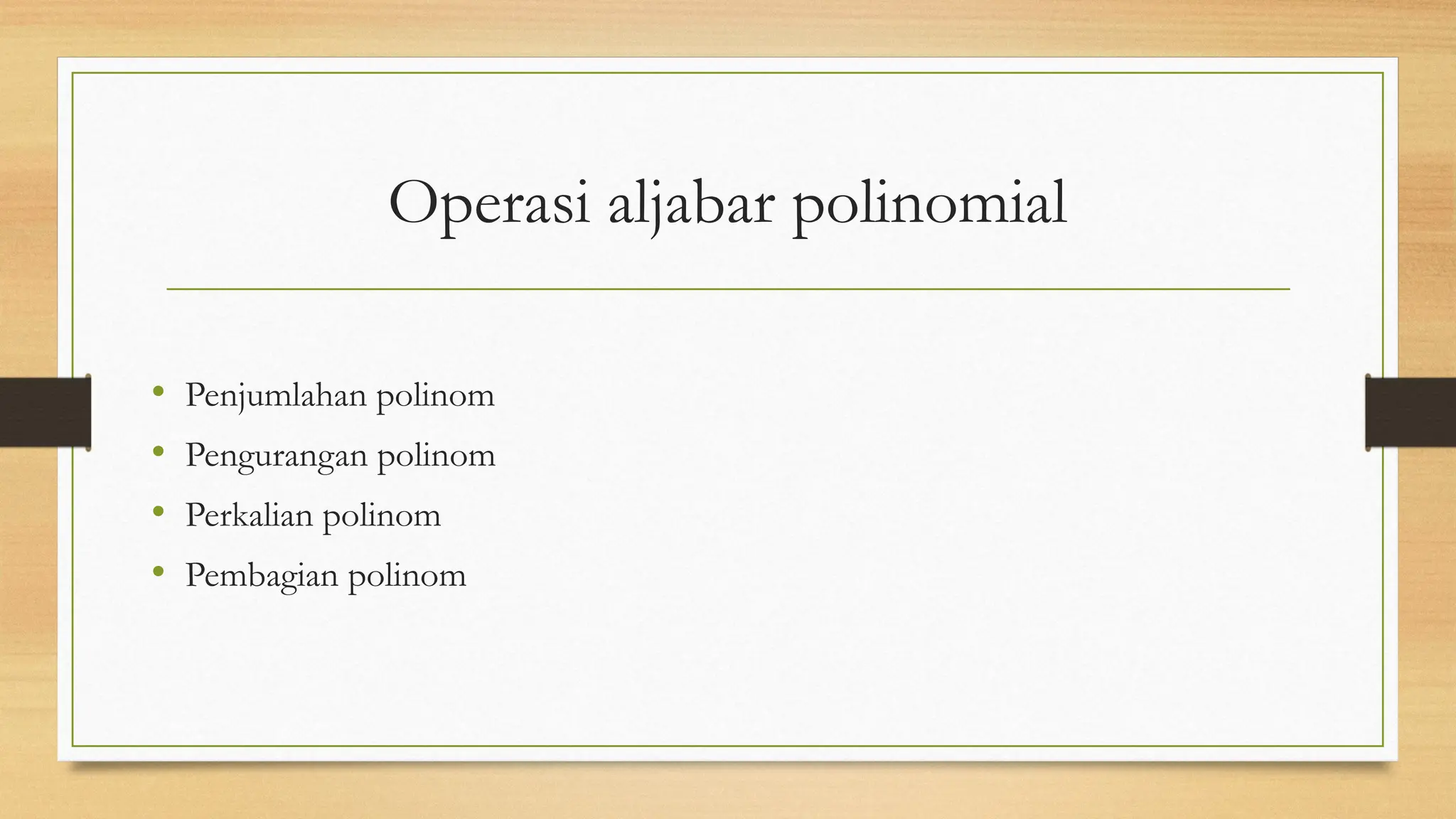 Polinomial materi matematika sma kelas 11 | PPTX