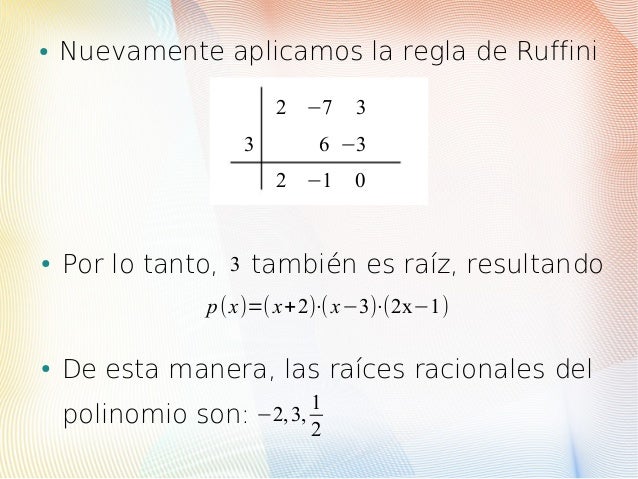 Teorema Da Raiz Racional