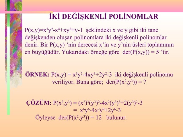 POLİNOMLAR | PPT