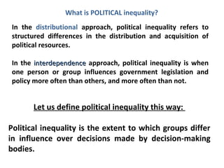 Political inequality and the 2012 U.S. Presidential Elections | PPT