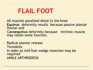 Post polio residual paralysis of foot and ankle | PPTX