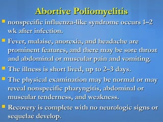 Poliomyelitis | PPT