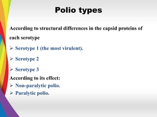 Polio (poliomyelitis) | PPTX