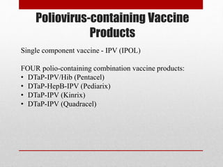 Poliomyelitis & it's Vaccine | PPTX | Infectious Diseases | Diseases ...