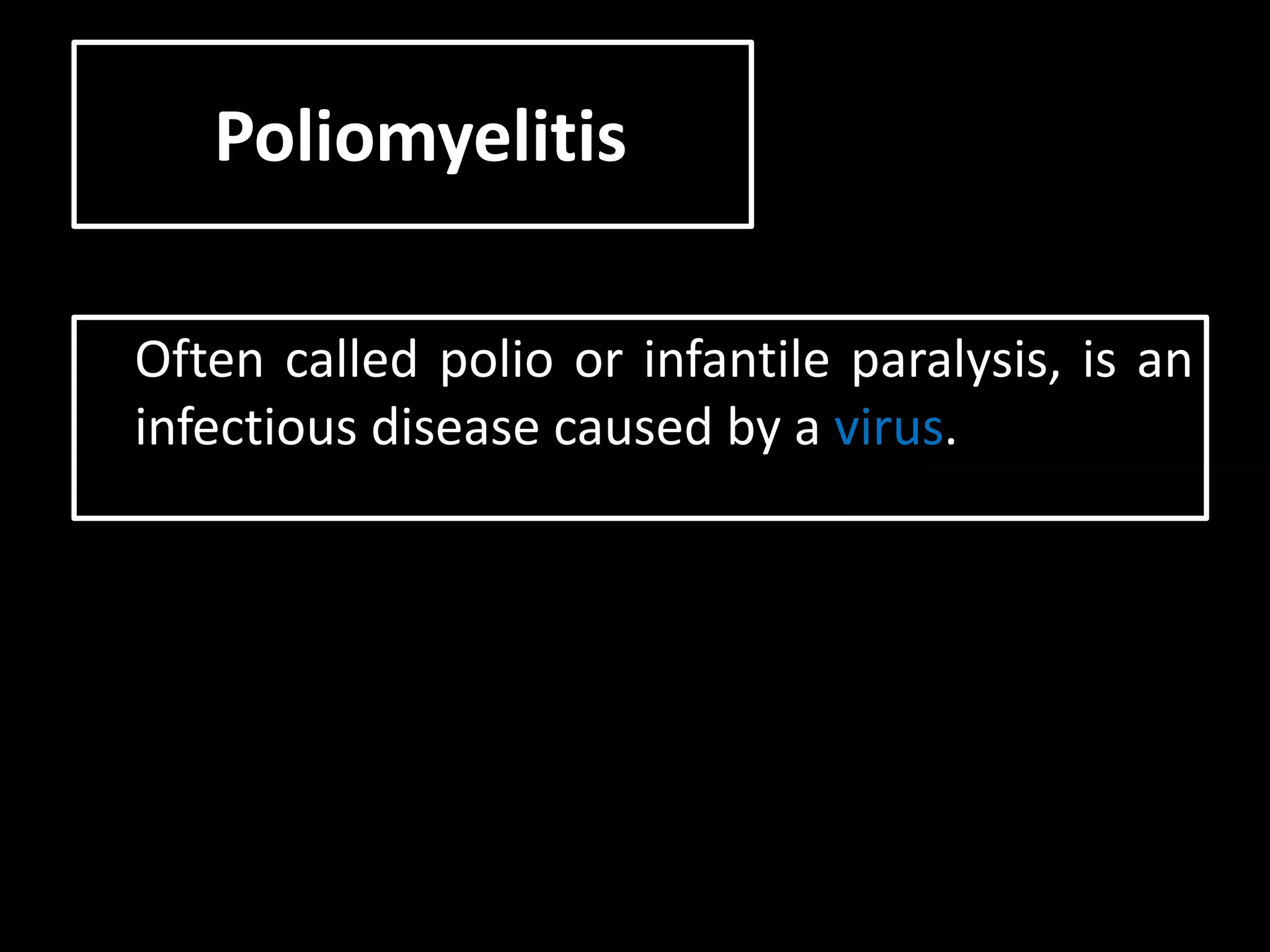 Poliomyelitis | PPTX