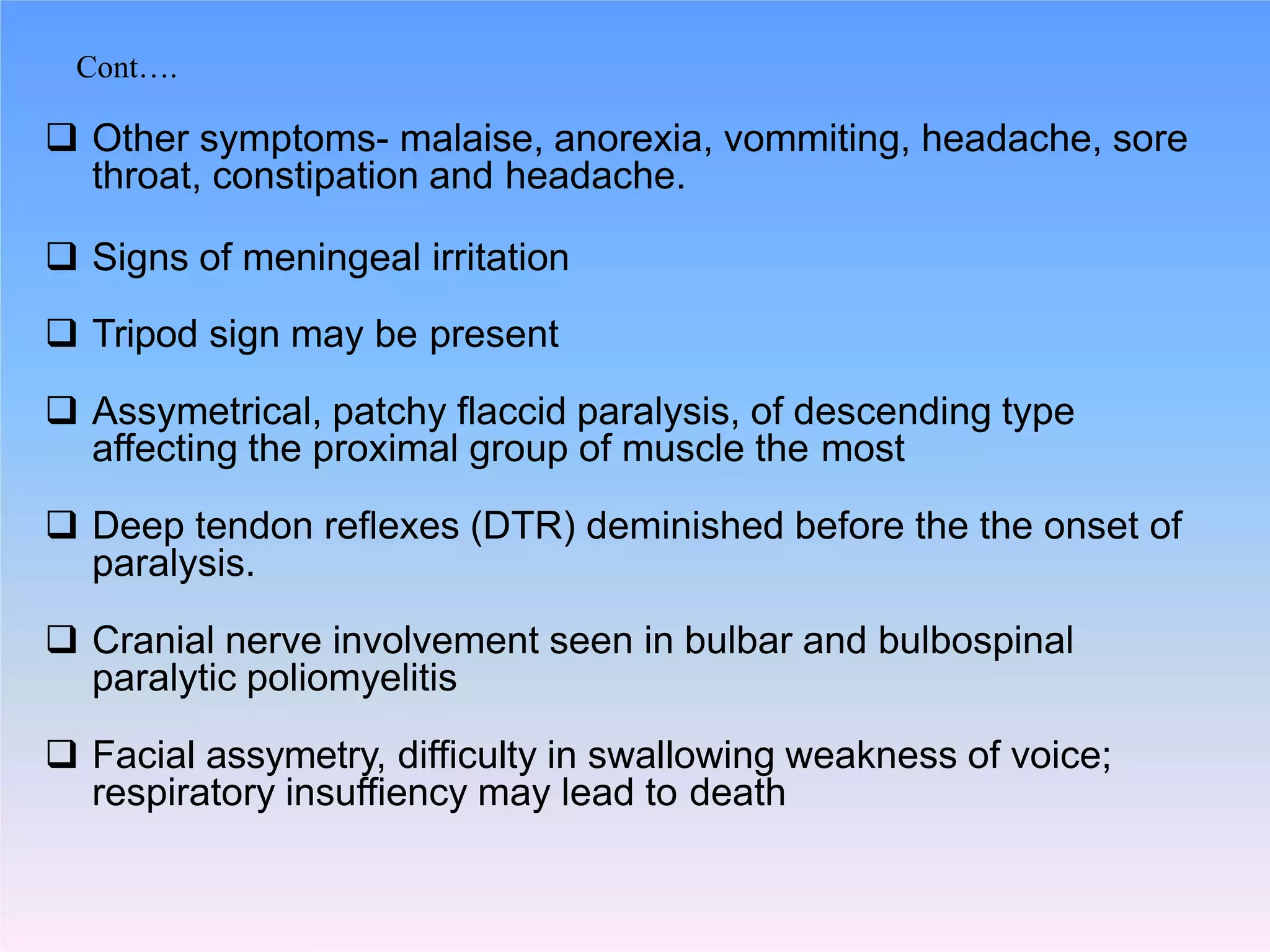 Poliomyelitis | PPTX