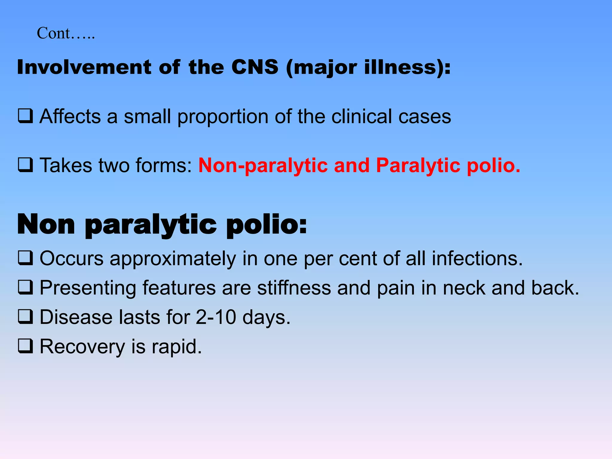 Poliomyelitis | PPTX
