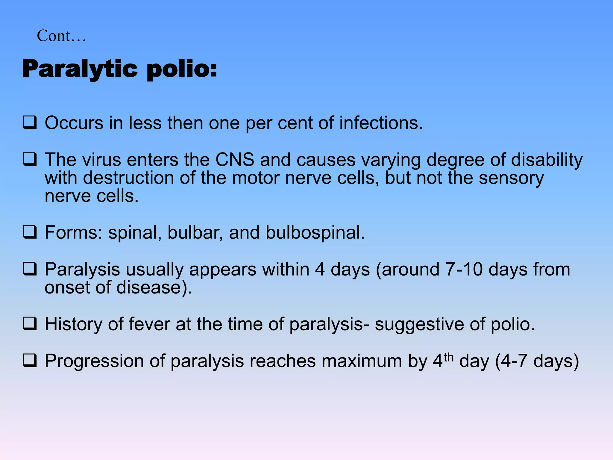 Poliomyelitis | PPTX