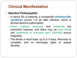 Poliomyelitis | PPTX