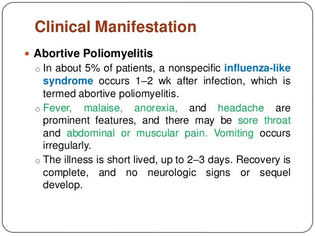 Poliomyelitis