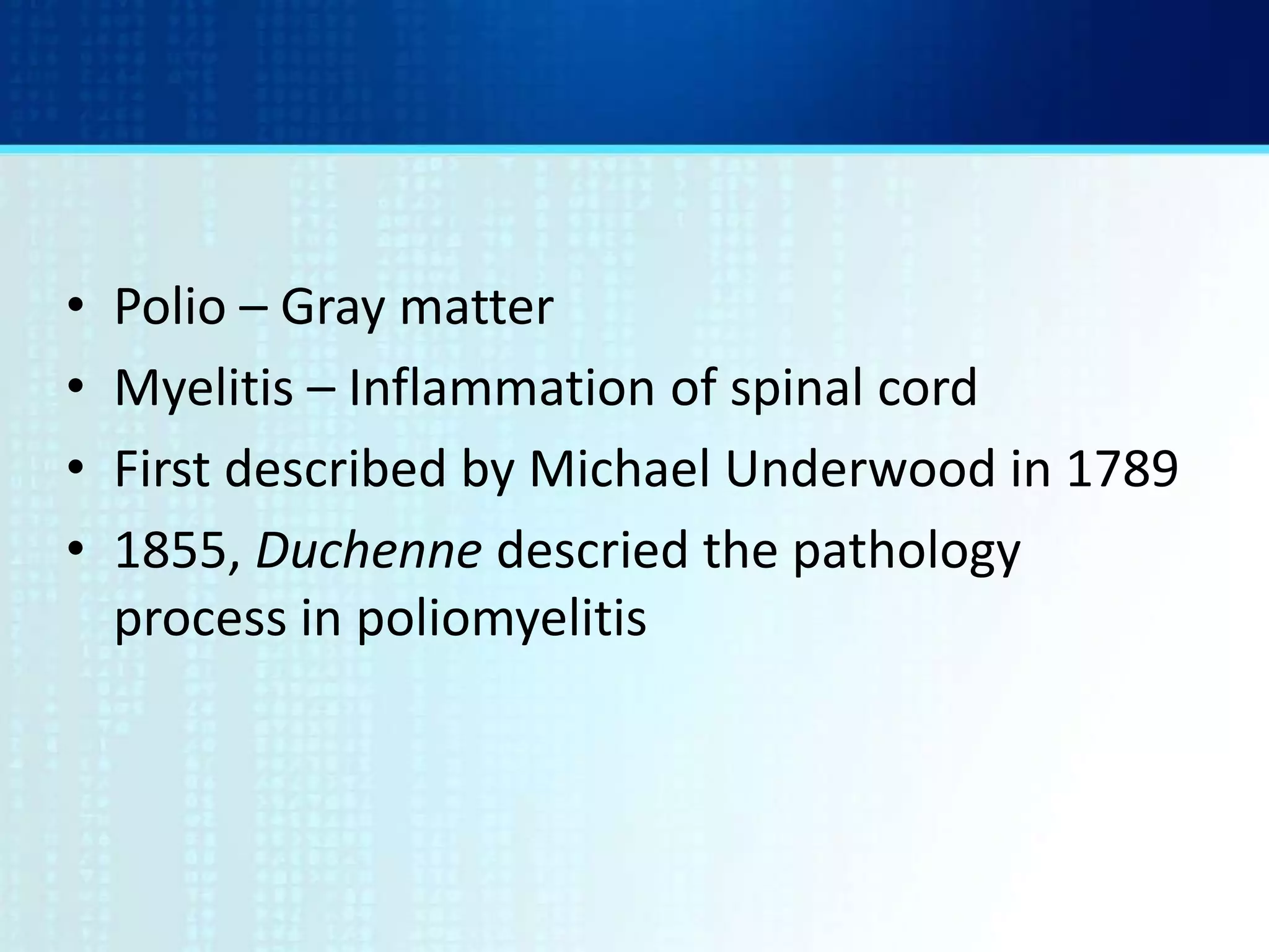 Poliomyelitis | PPTX