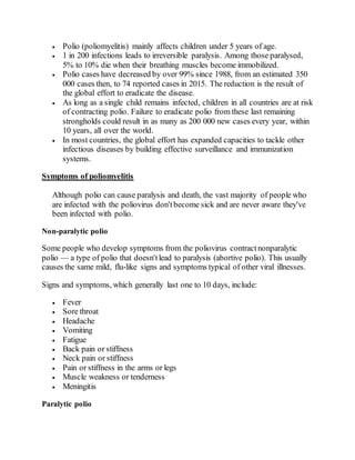 Poliomyelitis | DOCX