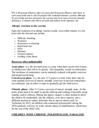 Poliomyelitis | PDF