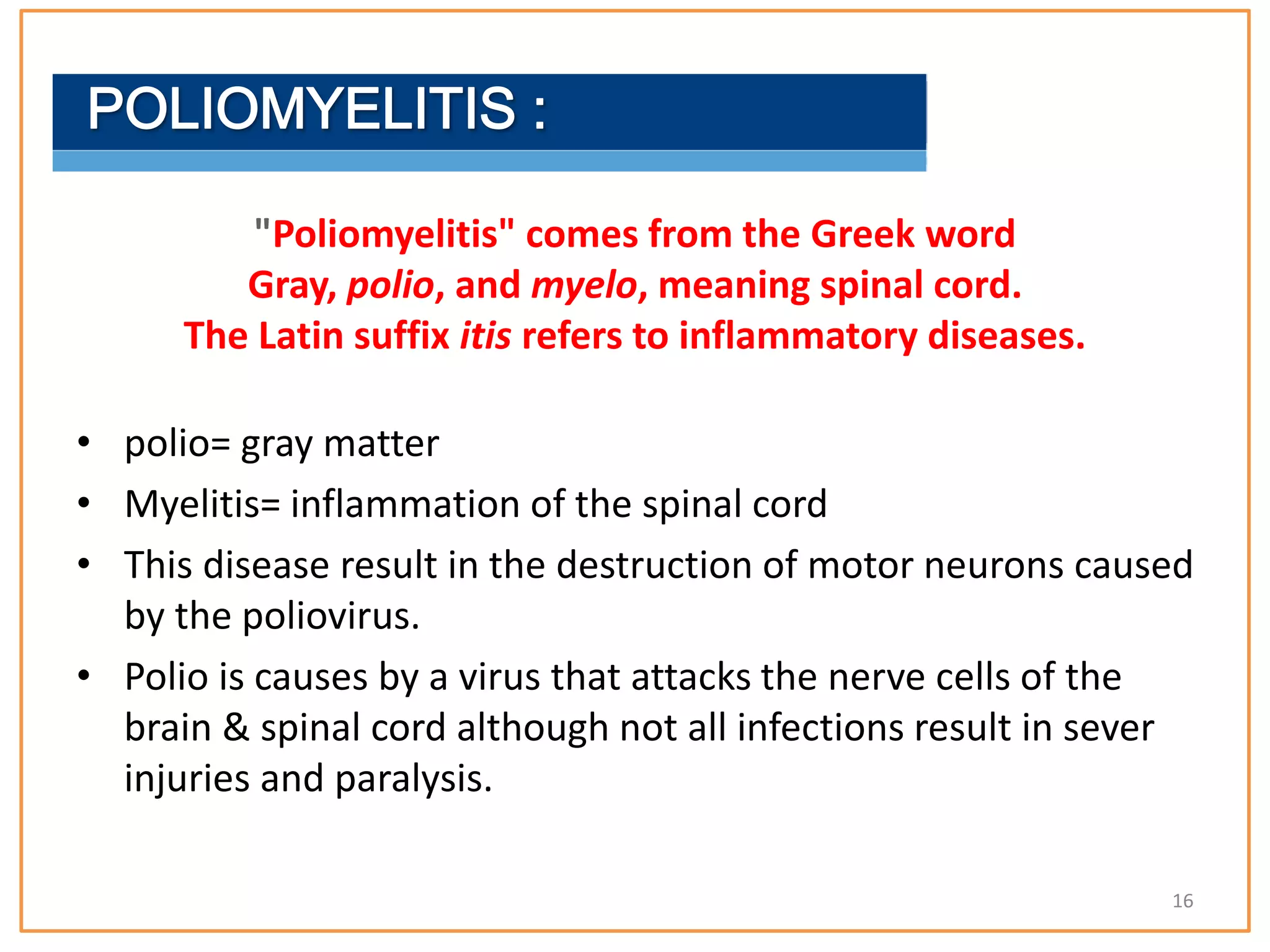 Poliomyelitis | PPT