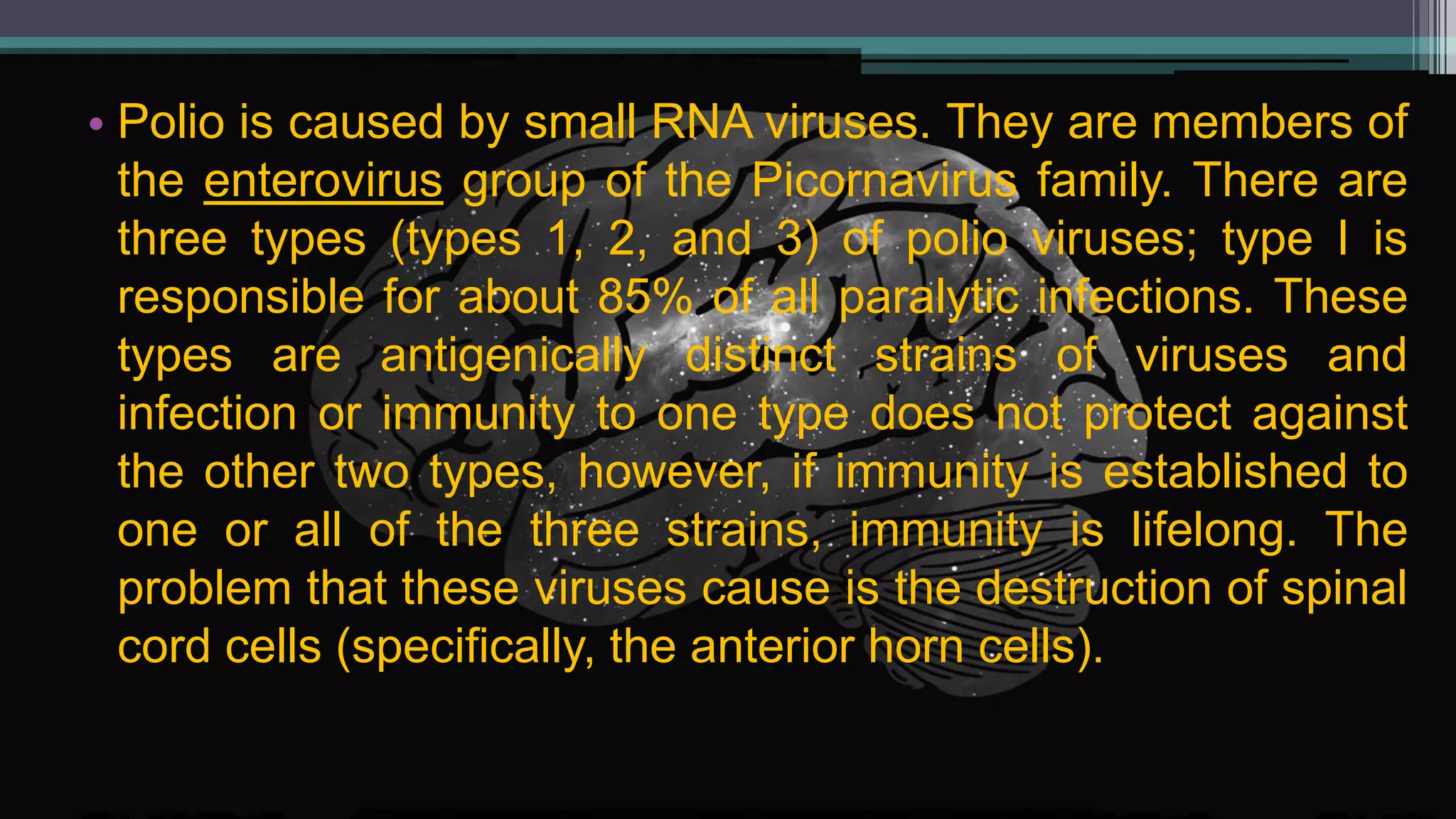 Poliomyelitis | PPTX