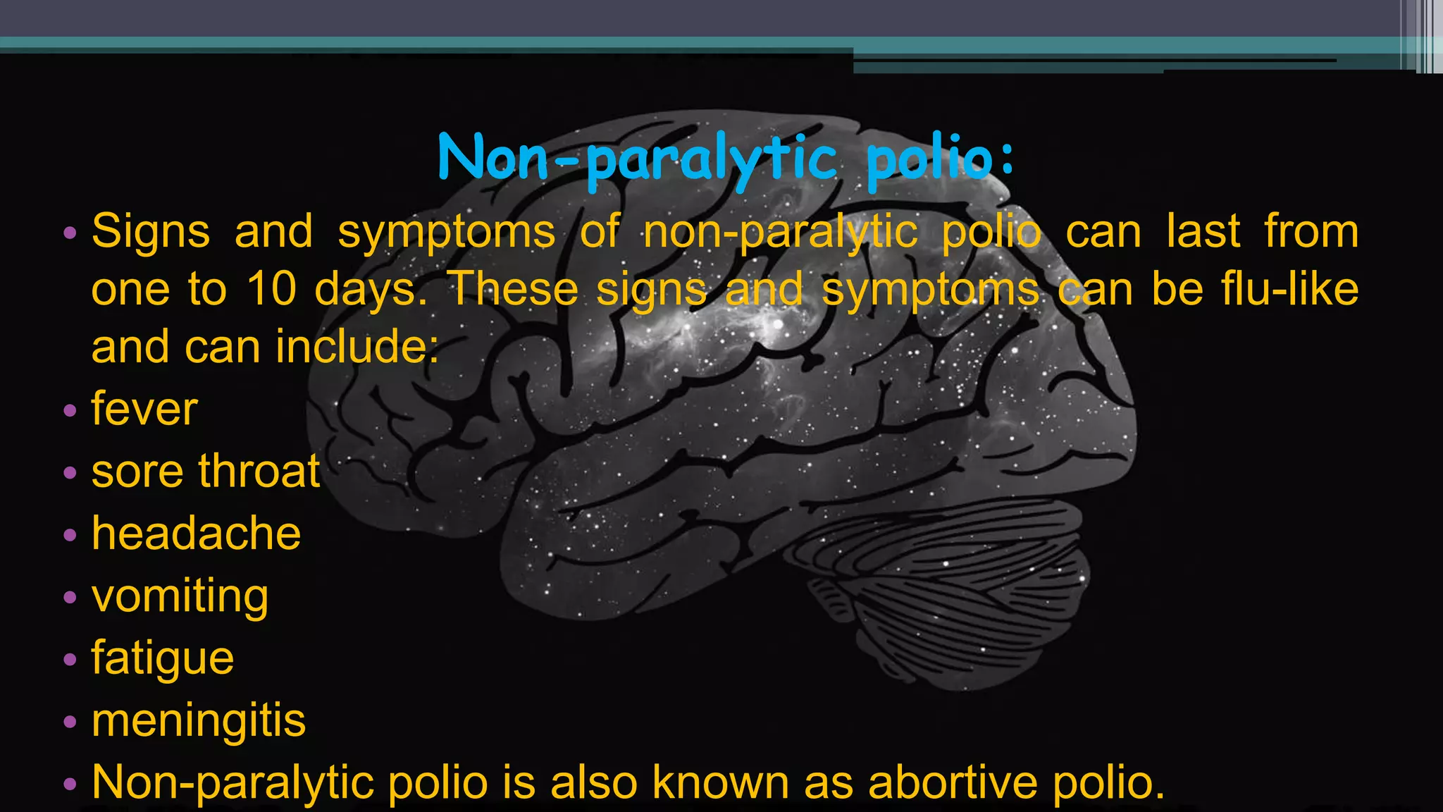 Poliomyelitis | PPTX