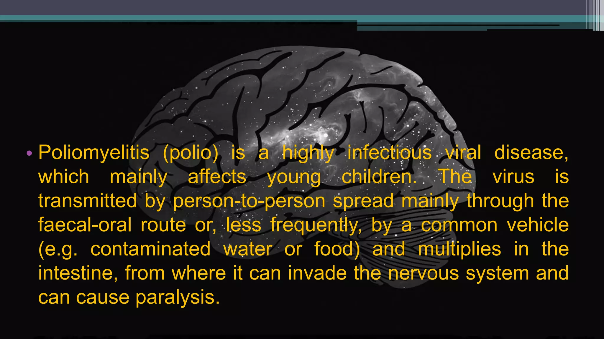 Poliomyelitis | PPTX