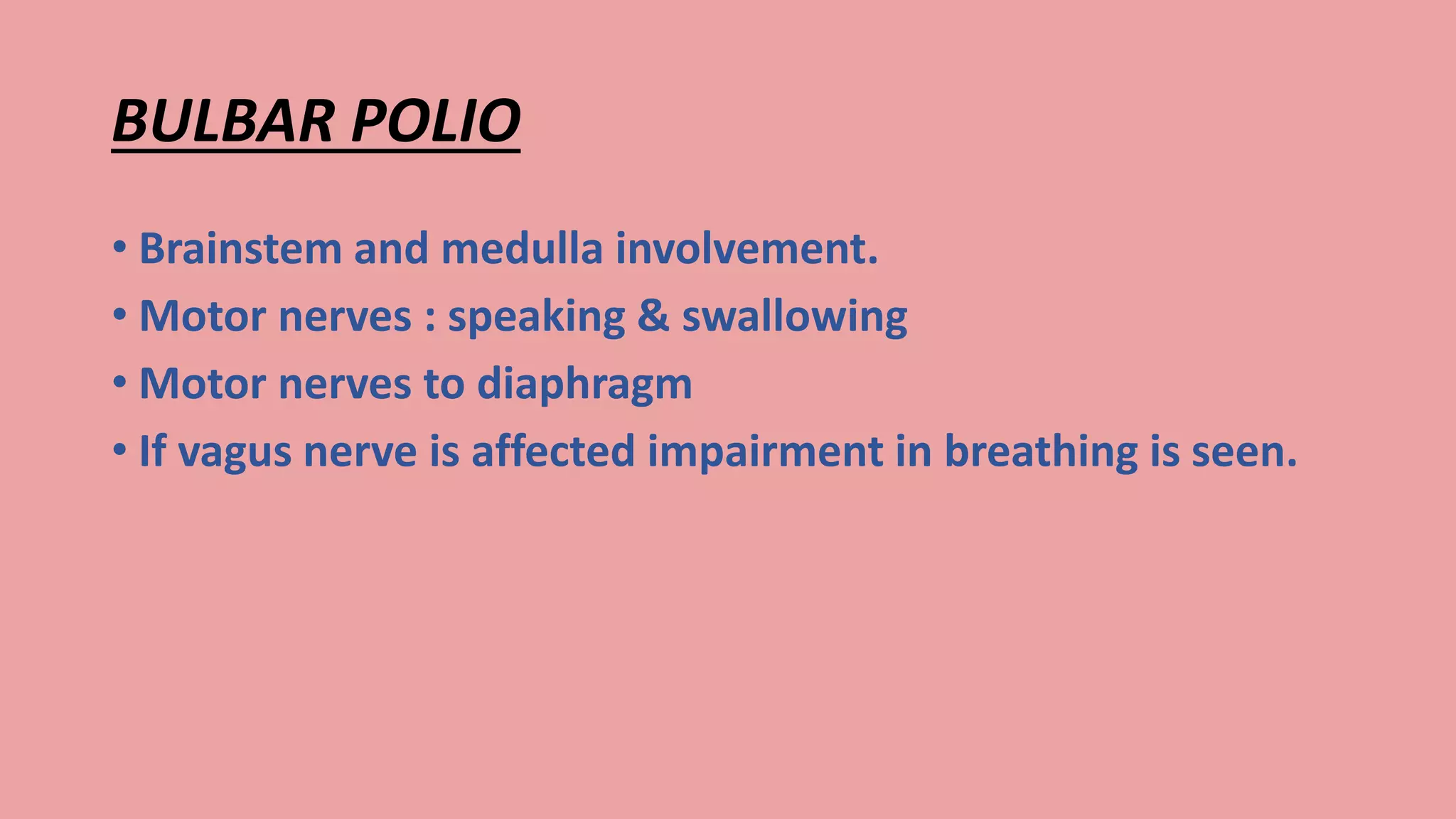 Poliomyelitis- cause, pathology, affected parts, treatment | PPTX