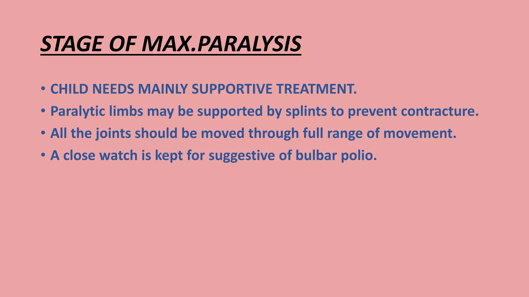 Poliomyelitis- cause, pathology, affected parts, treatment | PPTX