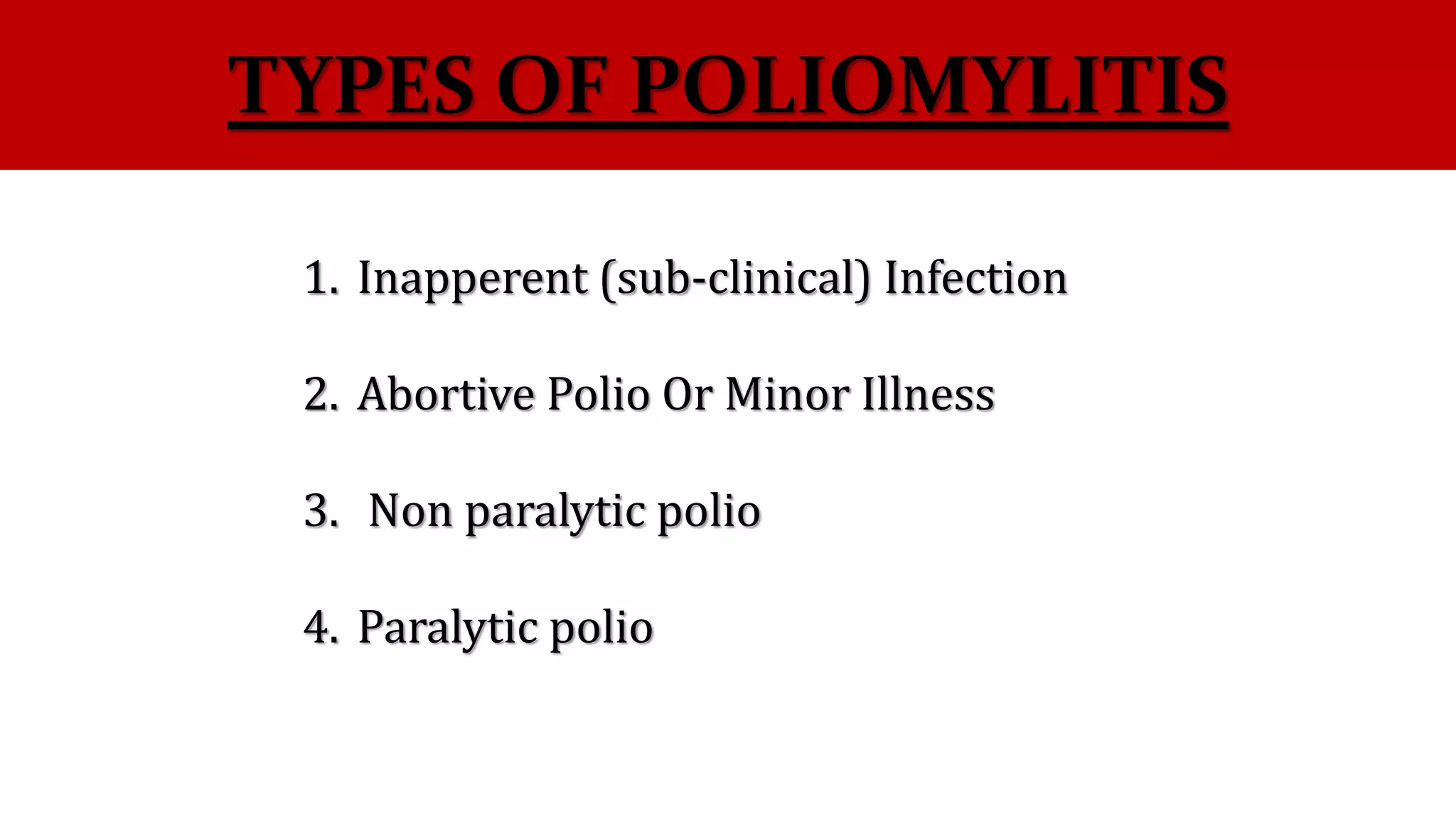 Poliomyelitis | PPTX