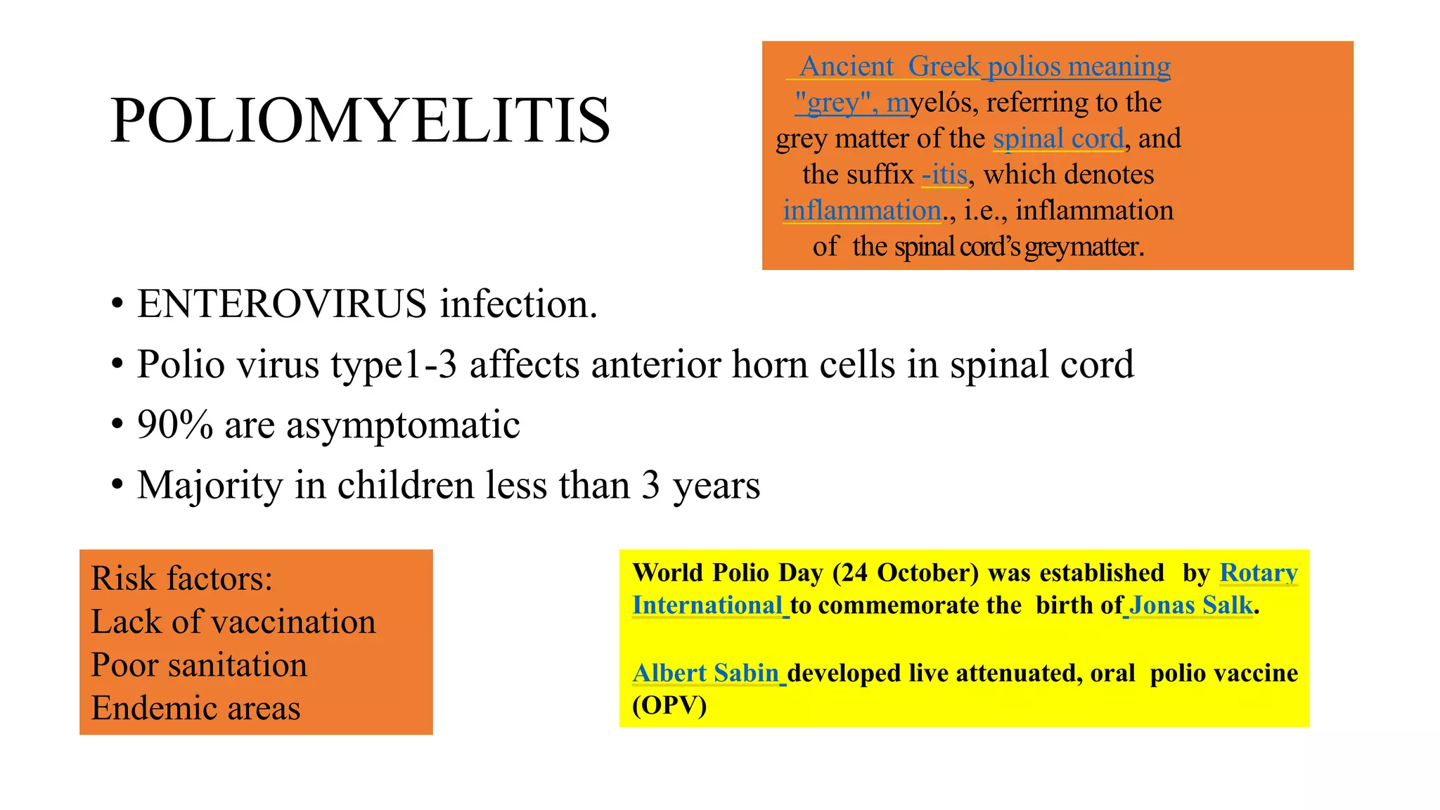 Poliomyelitis | PPTX